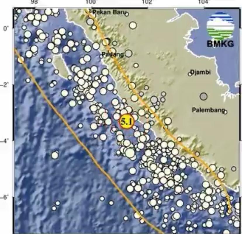 Gempa Berkekuatan 5,1 SR Guncang Mukomuko Bengkulu, Tidak Berpotensi Tsunami - Tribunbengkulu.com