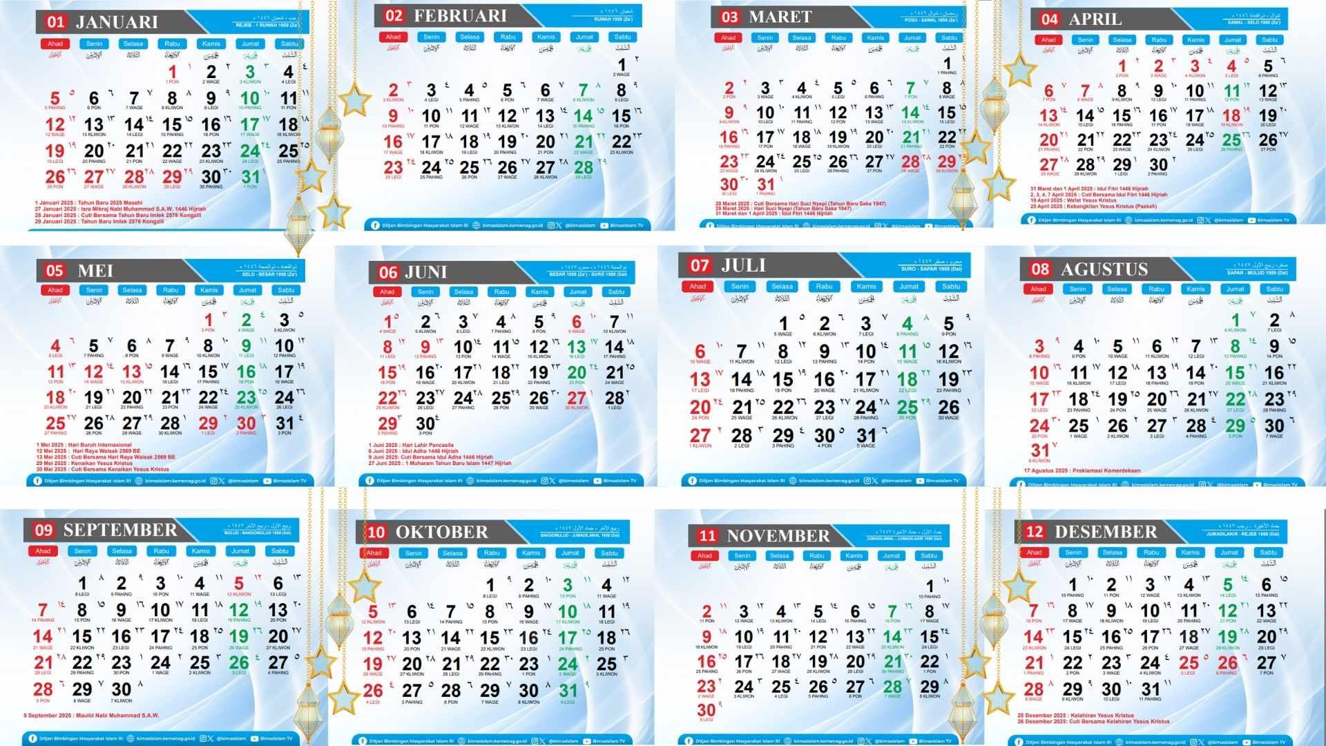Kalender 2025: Libur Panjang Cuti Bersama Hari Raya Idul Fitri 1446 ...