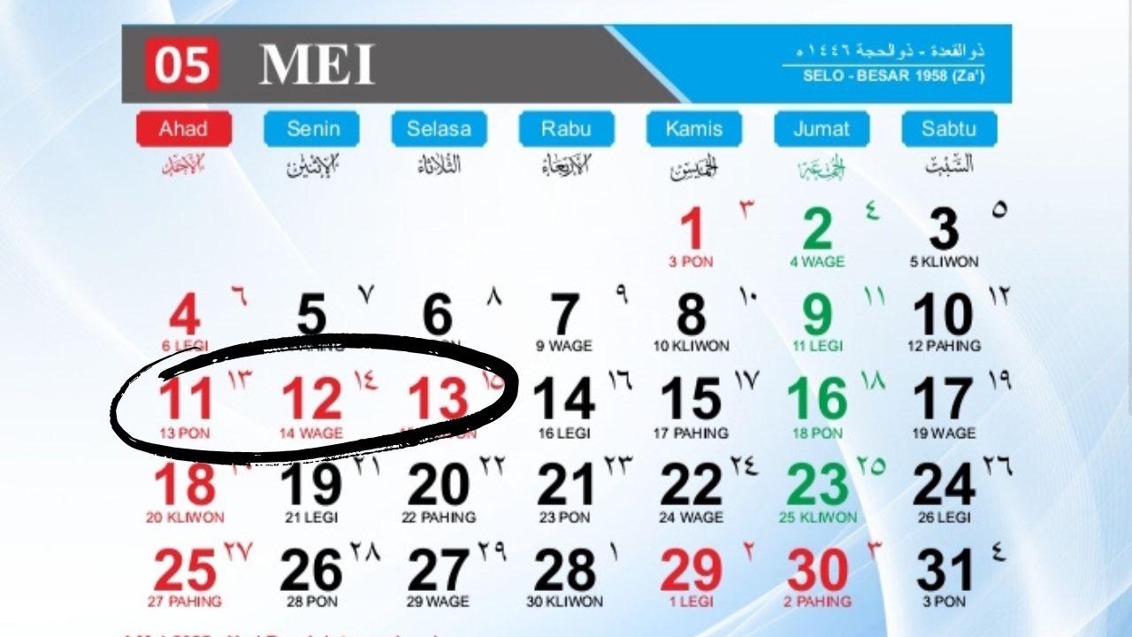 Kalender Mei 2025: Daftar Tanggal Merah, Hari Penting Nasional, dan ...