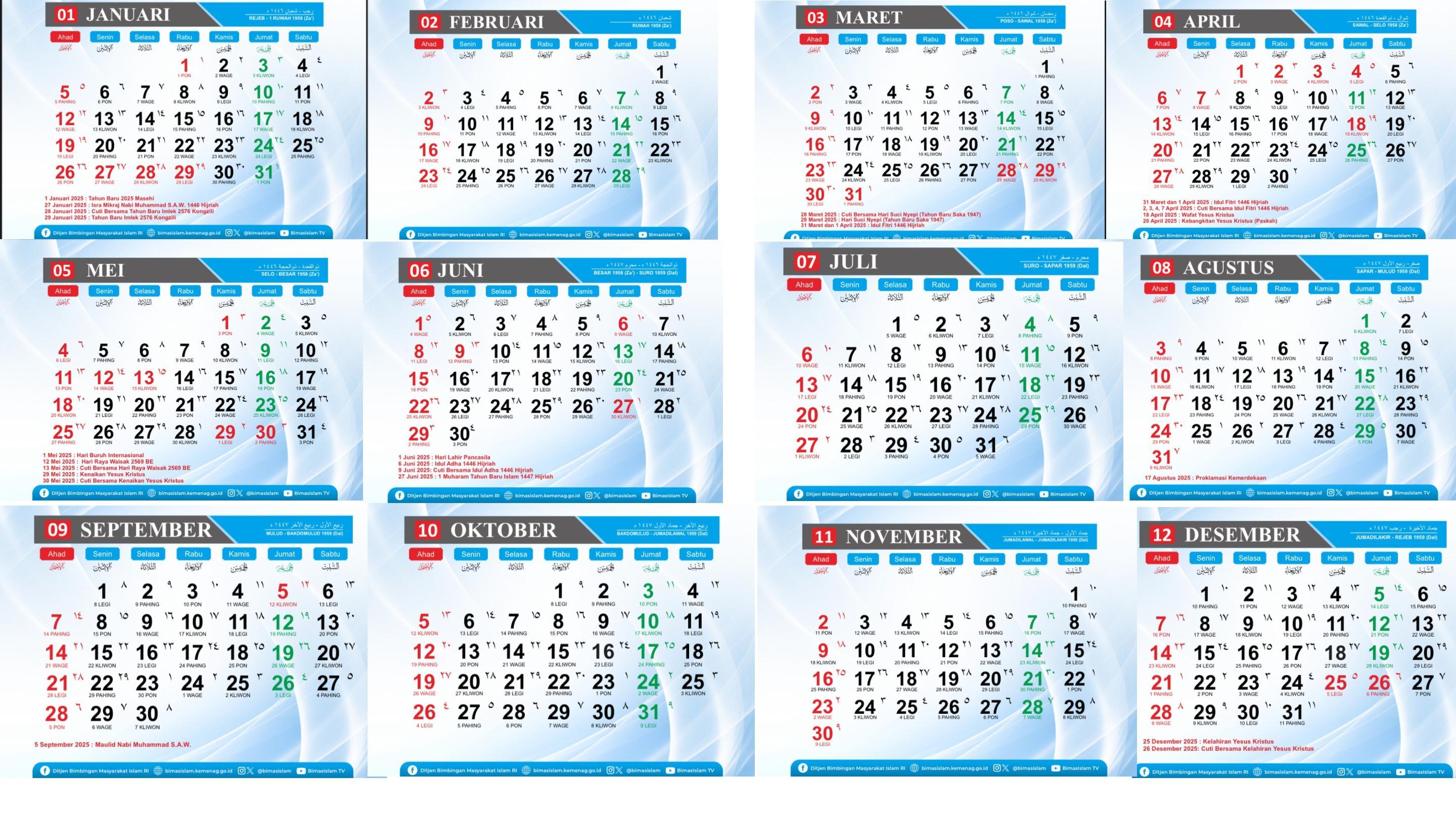 Kalender 2025: Daftar Libur Nasional 2025 yang Masih Tersisa, Catat ...