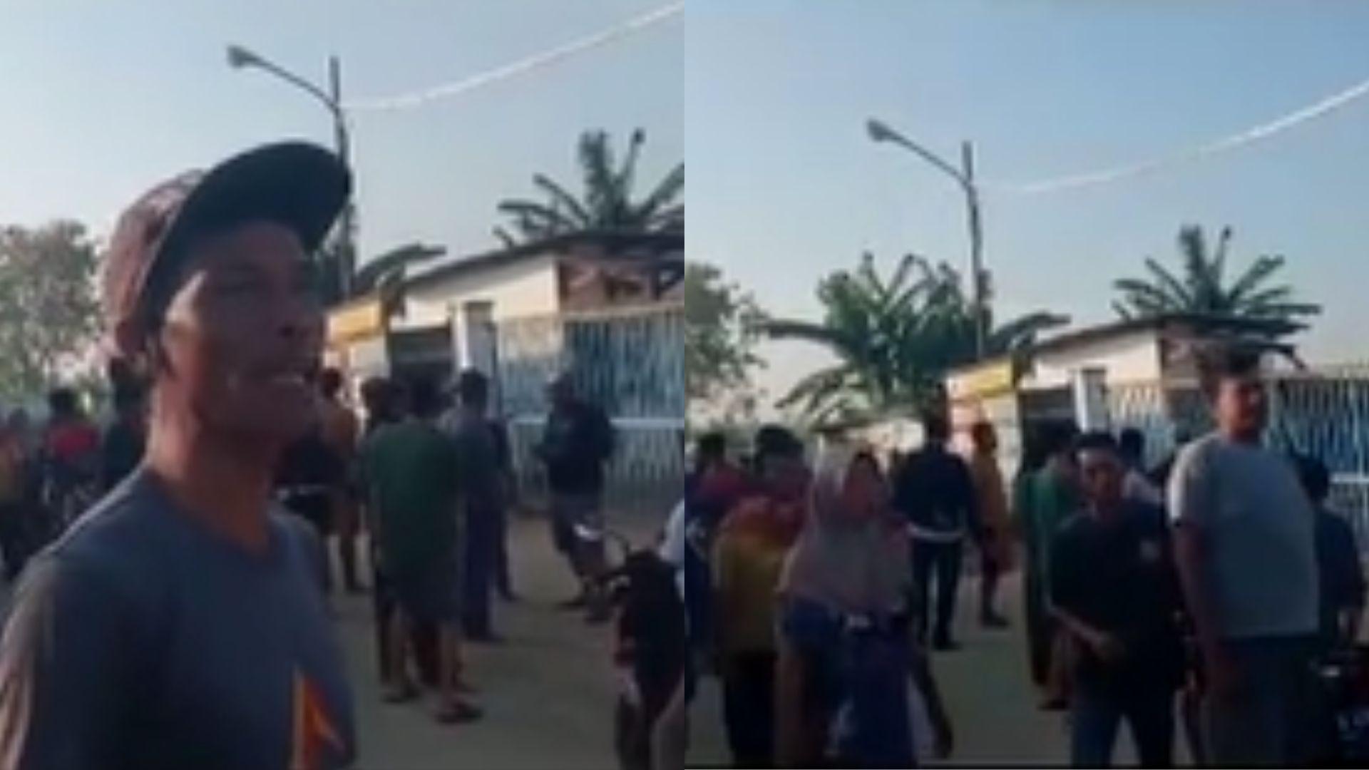 PT Gas Laban Raya Meledak dan Keluarkan Api, Puluhan Warga Panik Keluar ...