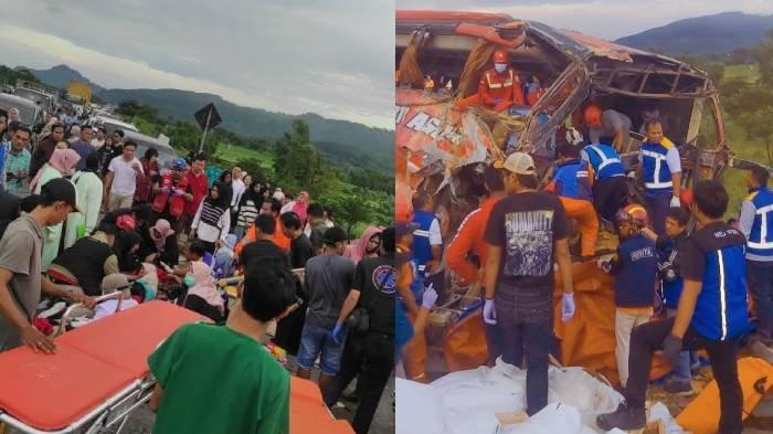 FOTO-FOTO Bus Pelajar SMP Bogor Kecelakaan di Malang, Semua Siswa Selamat, Satu Guru Meninggal ...