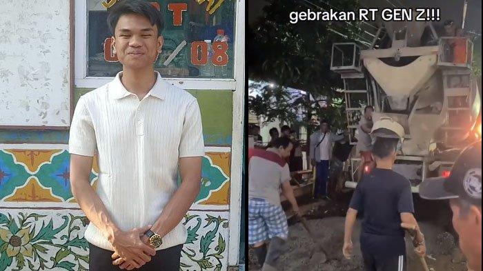 SOSOK Ketua RT Gen Z Viral, Sat Set Cor Jalan Rusak Tanpa Dana Pemerintah, Pramono Anung Ikut ...