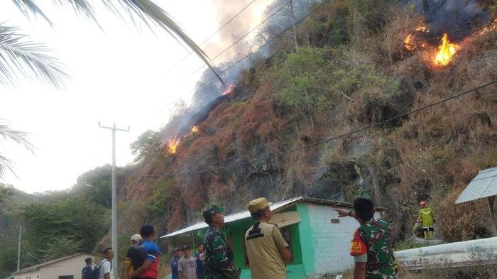 Kebakaran Melanda Puncak Habibi Geopark Ciletuh di Atas Pantai ...