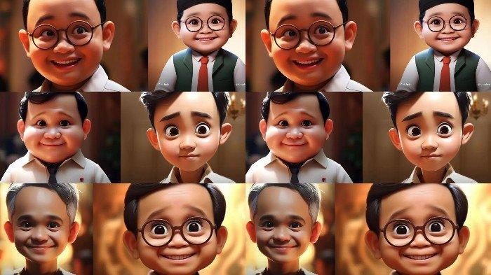 Potret Capres-Cawapres 2024 Ikut Trend Foto AI Disney Pixar, Netizen ...