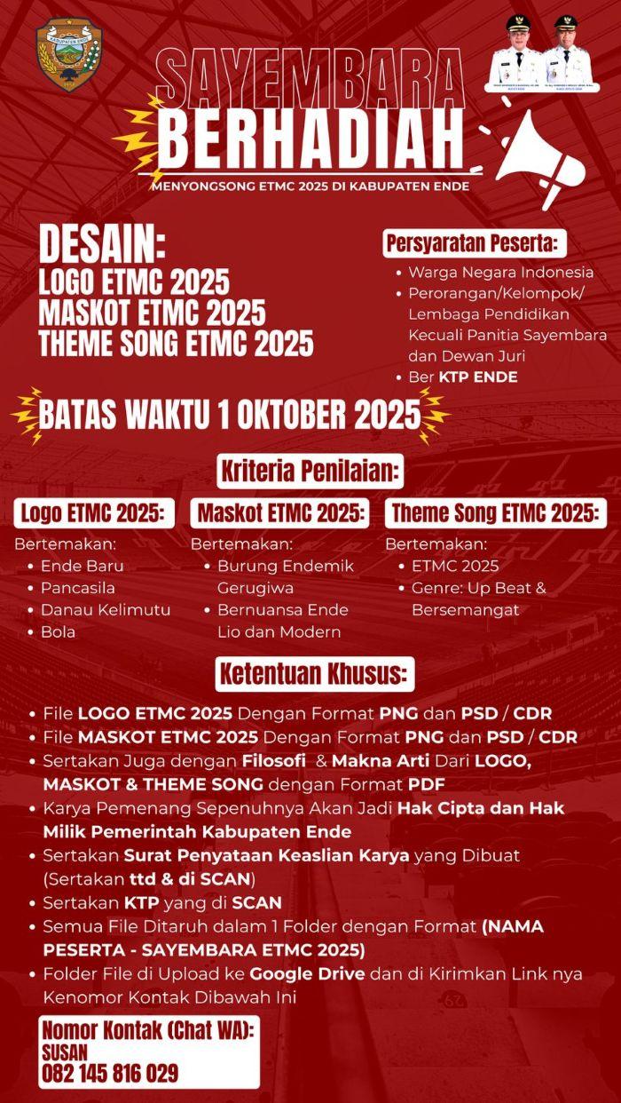 Jelang ETMC 2025, Pemkab Ende Gelar Sayembara Desain Logo hingga Theme ...