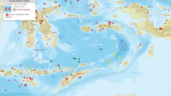 Gempa M 4,4 Guncang Laut Banda, Belum Ada Laporan Kerusakan - Tribun Gorontalo