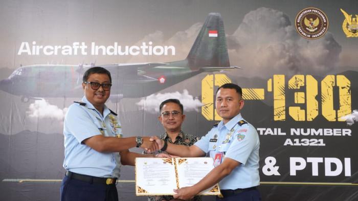 PTDI Gelar Aircraft Induction C-130 Hercules Milik TNI AU - Tribunjabar.id