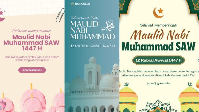 65 Poster Maulid Nabi 2025 dengan Gambar Menarik, Gratis Download untuk Ucapan Medsos 5 ...