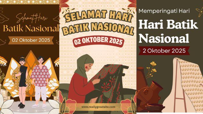 40 Poster Hari Batik Nasional 2025 dengan Gambar Menarik, Gratis Download untuk Ucapan 2 Oktober ...
