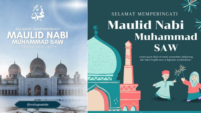 20 Poster Maulid Nabi 2025 dengan Desain Menarik, Gratis Download untuk Ucapan di Media Sosial ...