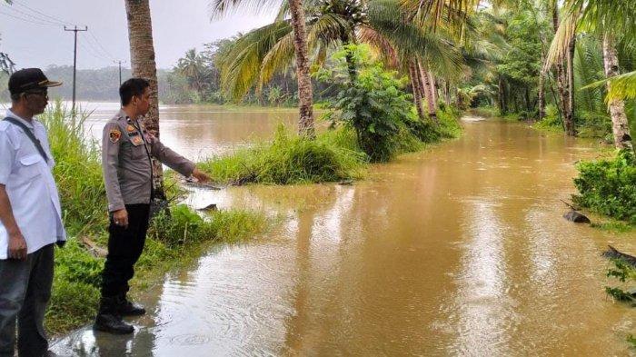 Hujan Deras di Pangandaran Bikin Sungai Meluap, Rendam Sawah dan Jalan di Desa Ciparanti ...