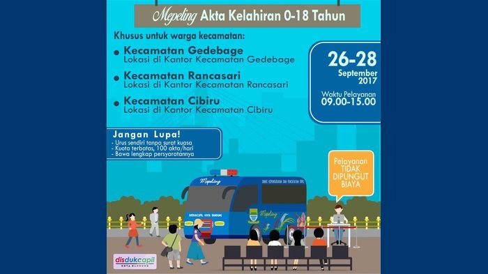 Jadwal Mepeling Akta Kelahiran Disdukcapil Kota Bandung Hari Ini ...