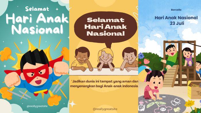 60 Poster Hari Anak Nasional 2025 dengan Gambar Menarik, Gratis Download untuk Ucapan di Medsos ...