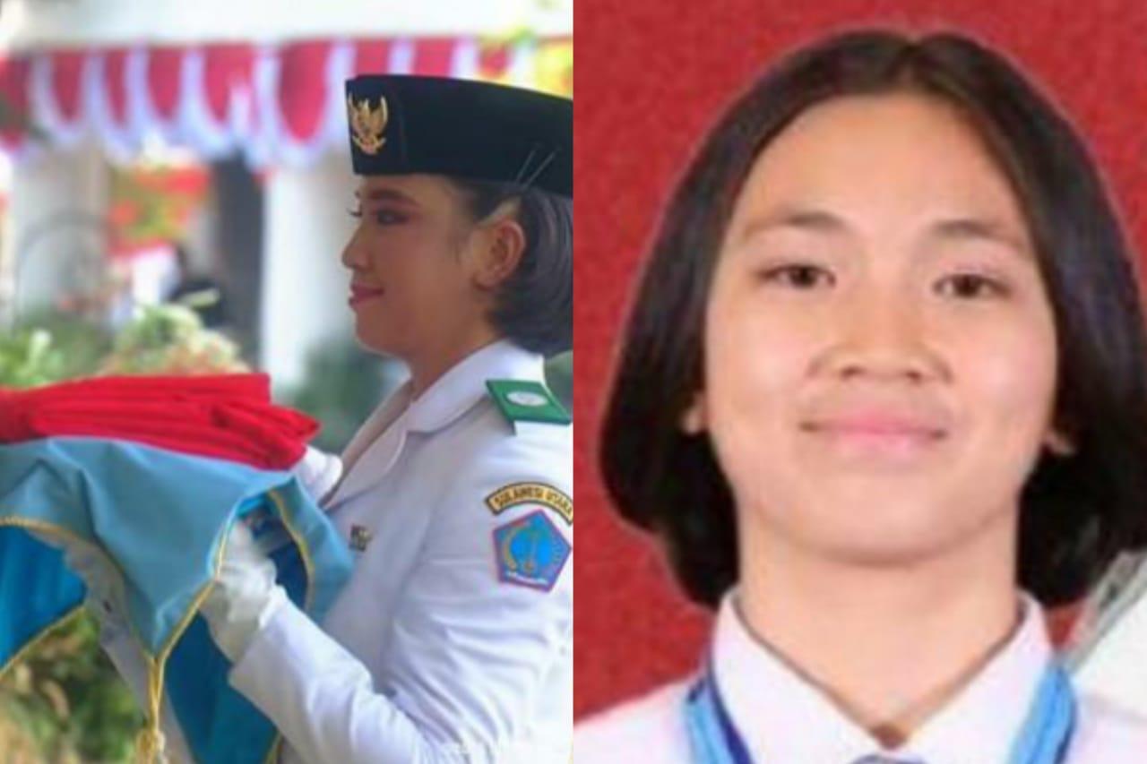 Sosok Bianca Alessia Siswi Asal Tomohon Jadi Pembawa Bendera Merah ...