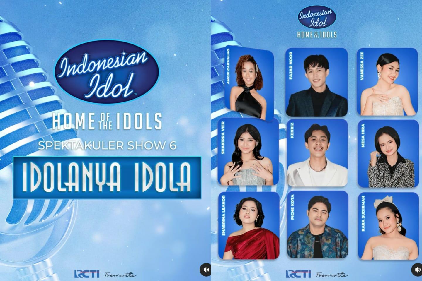 Daftar Lagu Peserta Indonesian Idol 2025 di Babak Spekta 6, Top 9 Peserta Nyanyikan Lagu ...