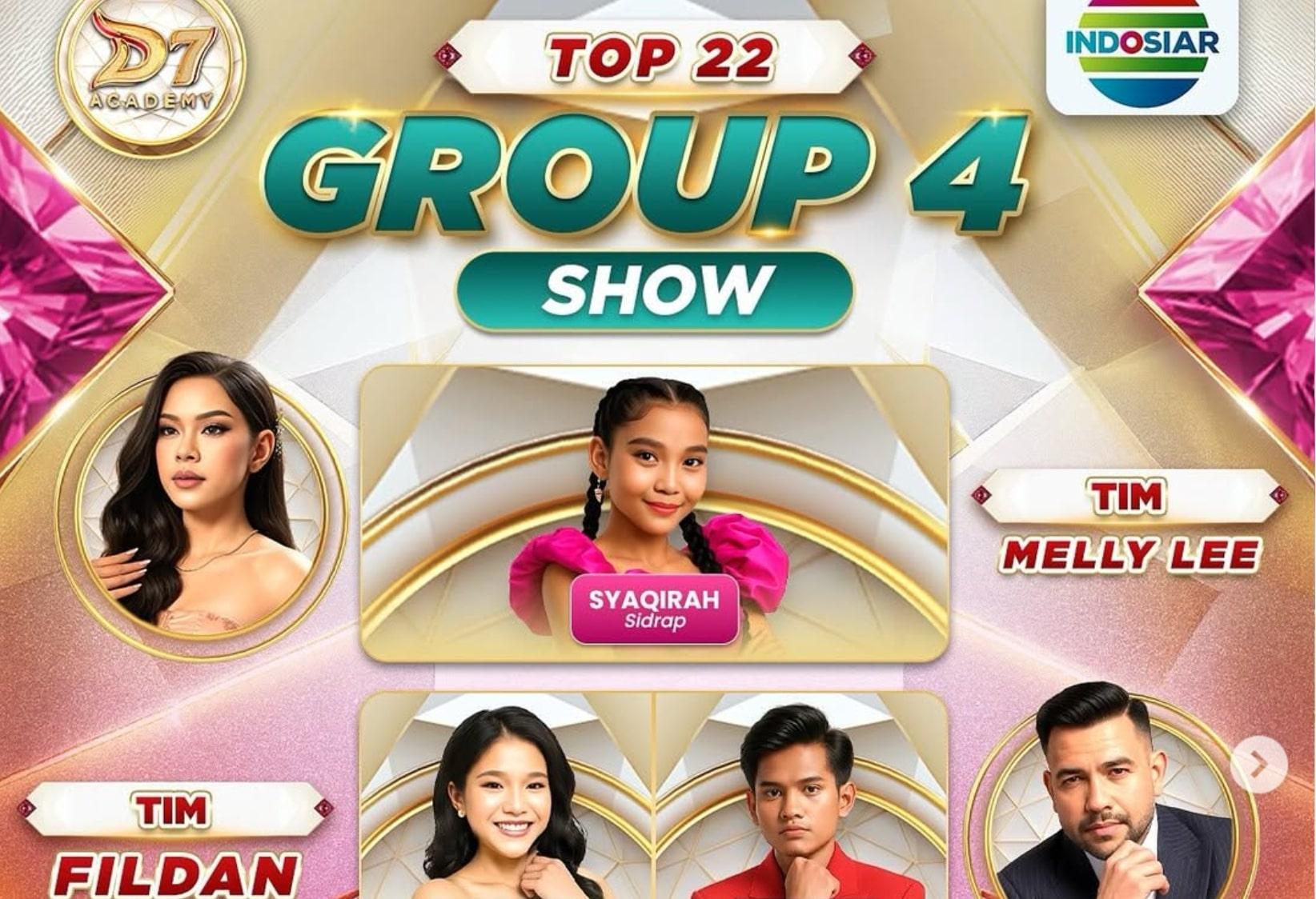 Hasil Sementara D Academy 7 Grup 4 Tadi Malam di Babak Show Top 22, 3 Peserta Dapat Standing ...