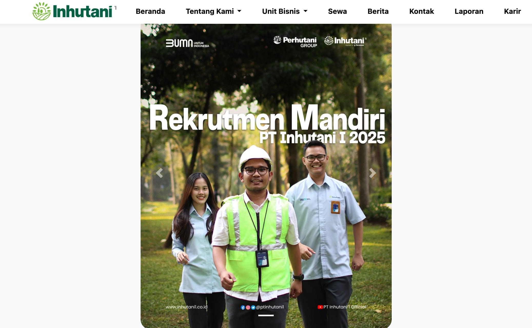 Lowongan Kerja BUMN Terbaru Agustus 2025 di PT Inhutani I, Terbuka untuk Lulusan SMA/SMK, D3 dan ...