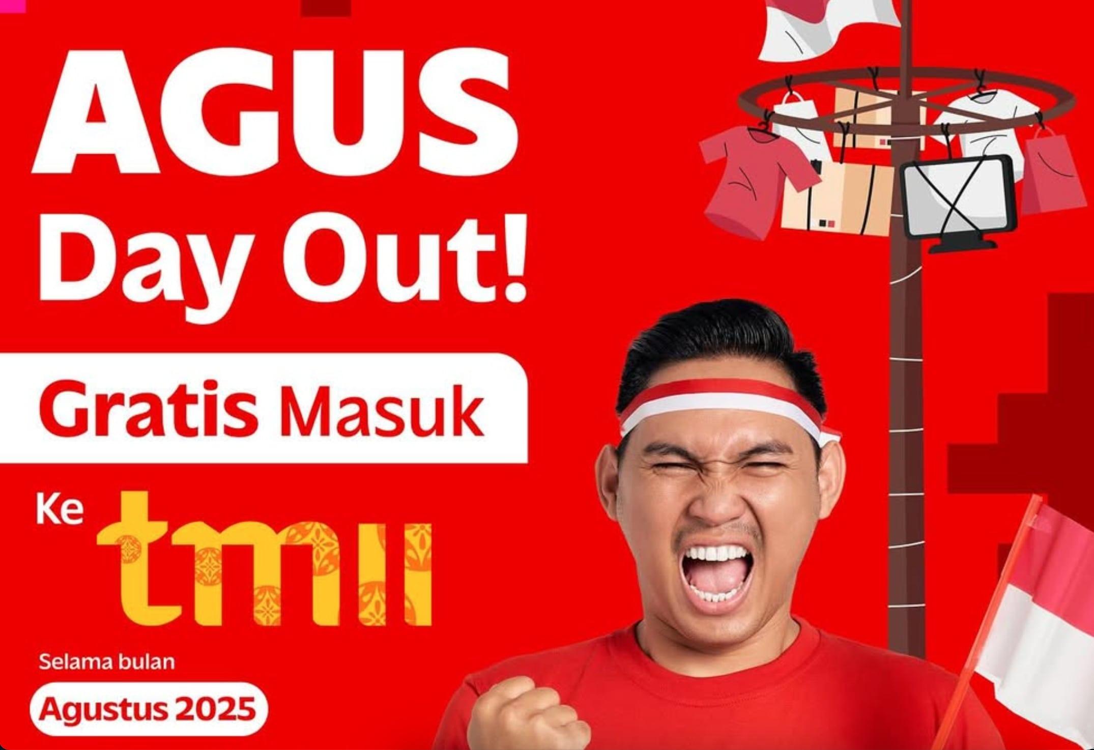 Promo HUT ke-80 RI Pemilik Nama Agus Gratis Masuk ke Taman Mini ...