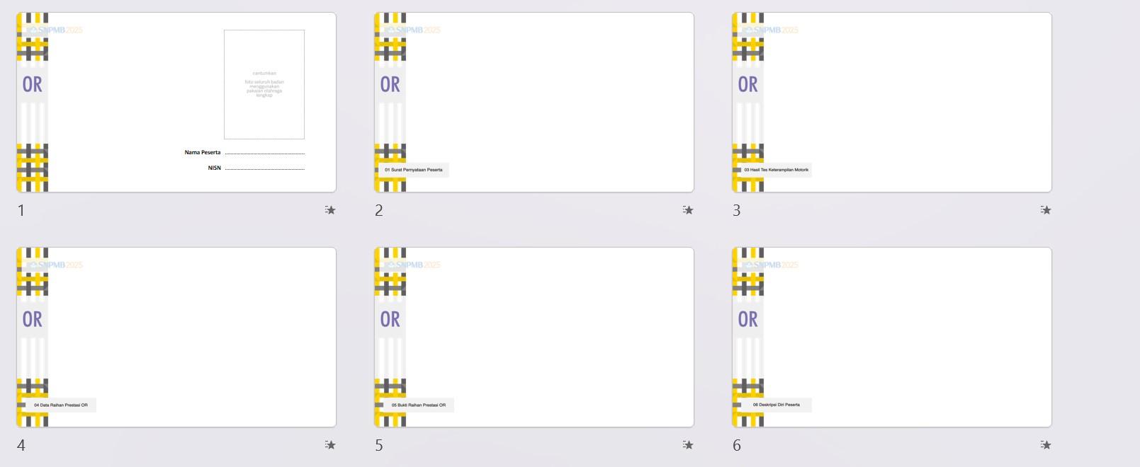 11 LINK Download Template Portofolio SNBP 2025 Lengkap Olahraga hingga ...