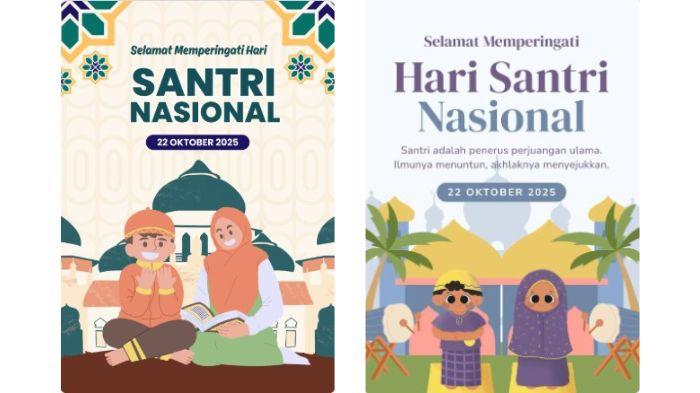 Kumpulan 50 Poster Hari Santri 2025 Bergambar Menarik, Gratis Download untuk Ucapan di WA hingga ...