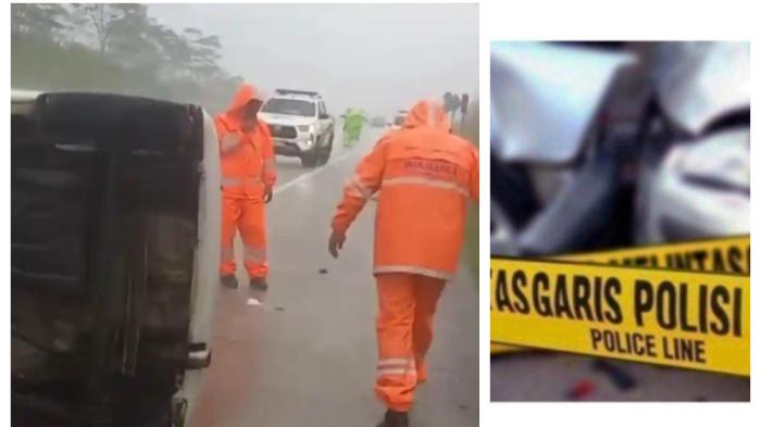 Kecelakaan Hari Ini di Tol Bocimi, Mobil Asal Depok Terguling Alami Ban ...