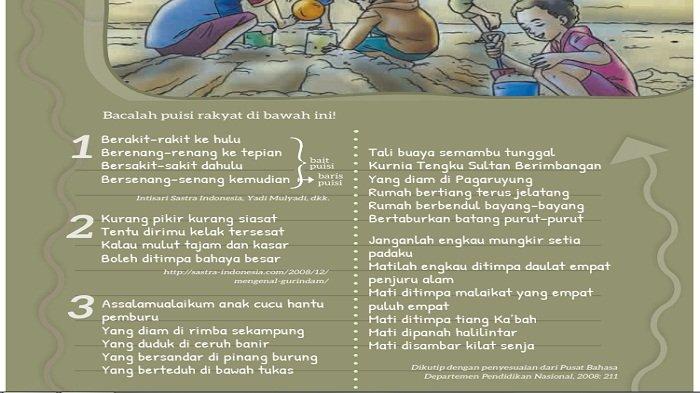 Kunci Jawaban Bahasa Indonesia Kelas 7 Halaman 44 : Pantun, Syair dan ...