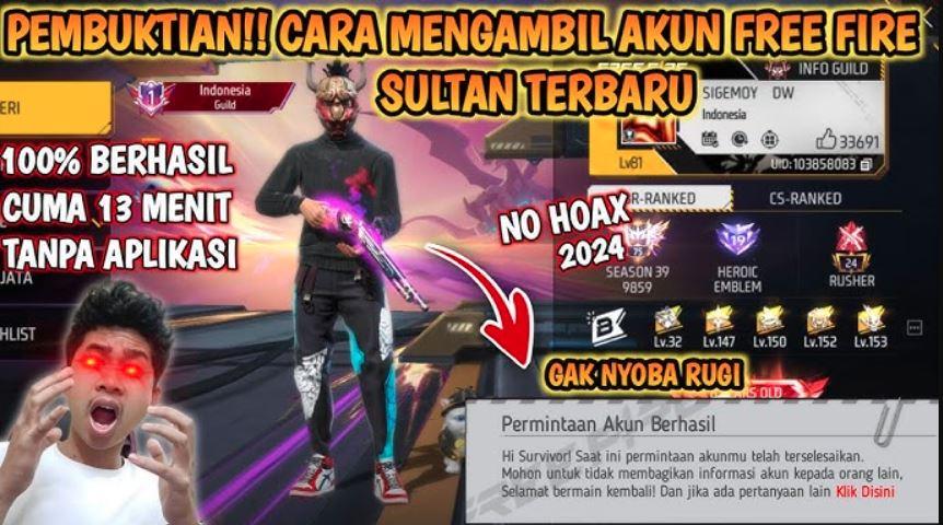 GRATIS Akun FF Free Fire Spesial 2025 Resmi Full Diamond, Hati-hati ...