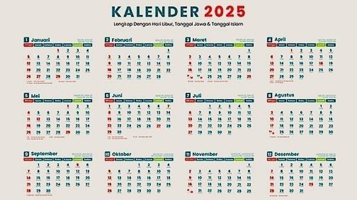 Kalender 2025 Tanggal Merah Libur Nasional Cuti Bersama Oktober ...