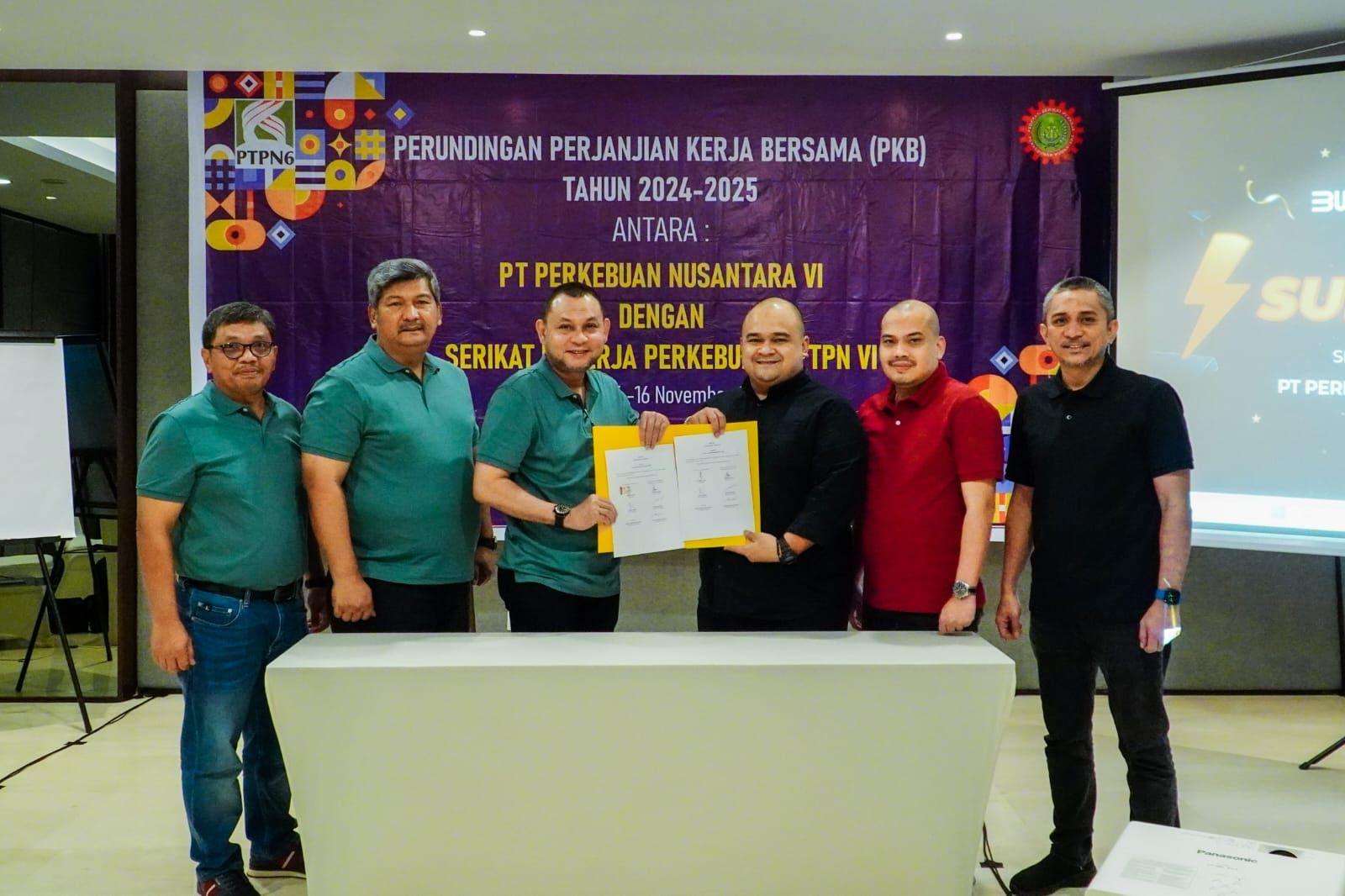 PTPN 6 dan SPBUN Sepakat Sejahterakan Karyawan - Tribunjambi.com