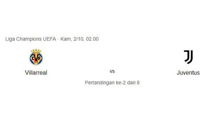 Prediksi Skor Villarreal vs Juventus di Liga Champions UEFA, Kick Off 02.00 WIB - Tribunjambi.com