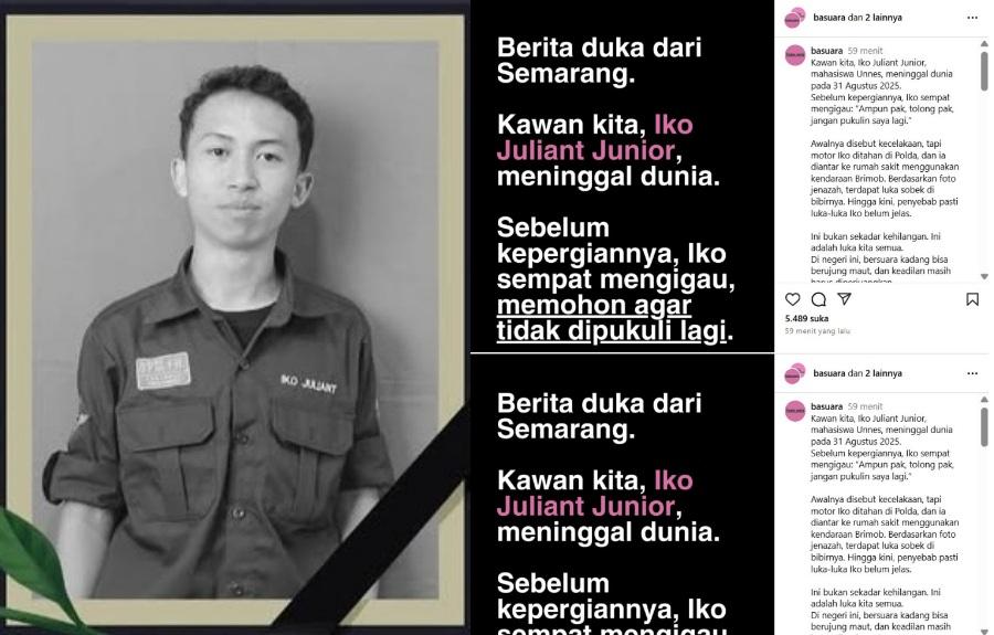 Iko Juliant Junior Mahasiswa Unnes Tewas Penuh Luka Lebam, Ibu: Ampun Pak Jangan Pukul Saya Lagi ...