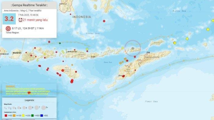 Gempa Terkini Jumat 7 Februari 2025 Siang Hari, Barusan Terjadi, Info Lengkap dari BMKG Klik ...