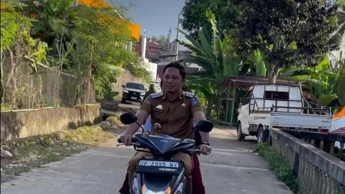 Tak Patut Dicontoh, Sosok Muh Yusuf Ritangnga Bupati Antar Anaknya ke Sekolah Tak Pakai Helm ...