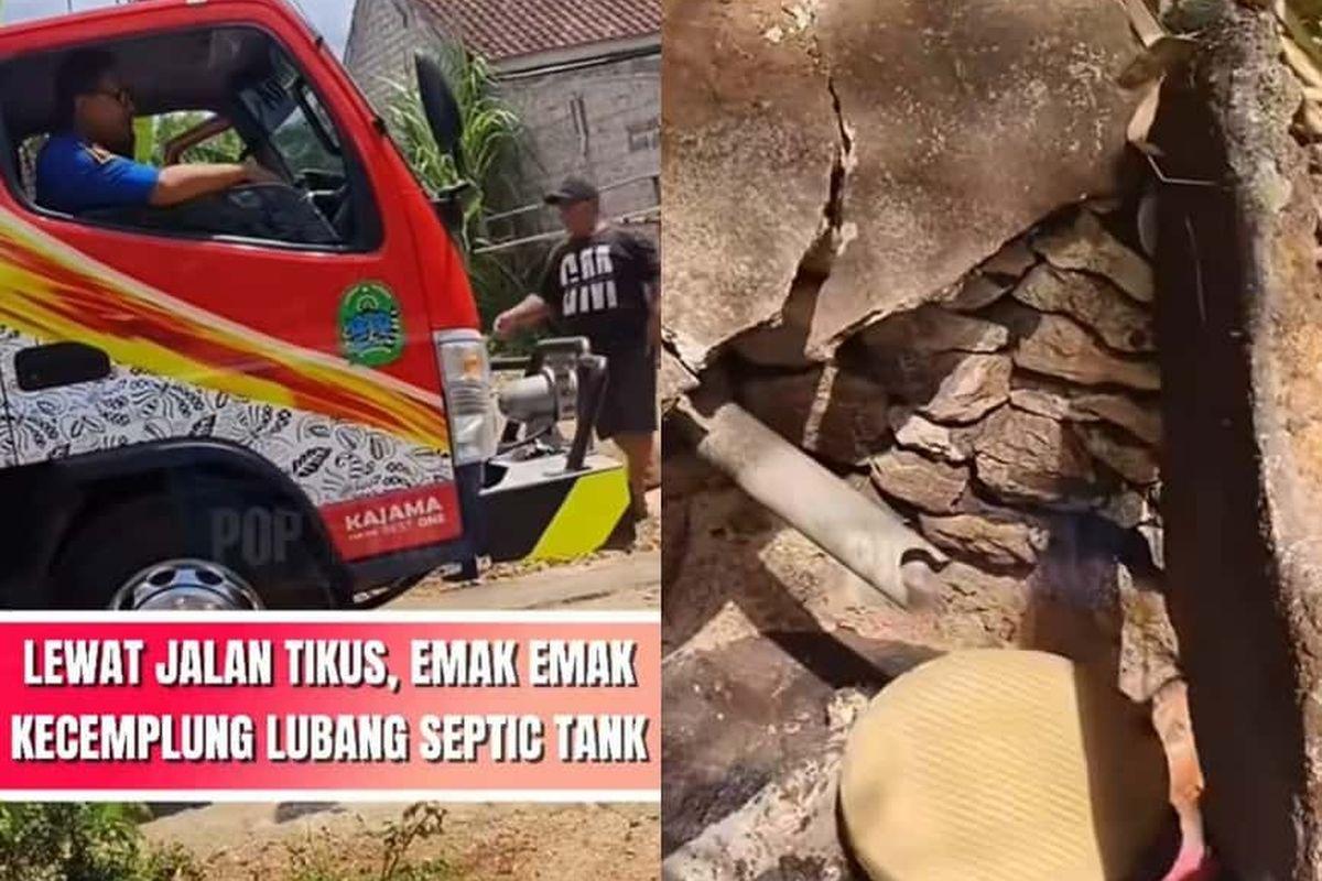 Viral Emak-emak Motor Matic Kecemplung Septictank Gara-gara Cari Jalan ...