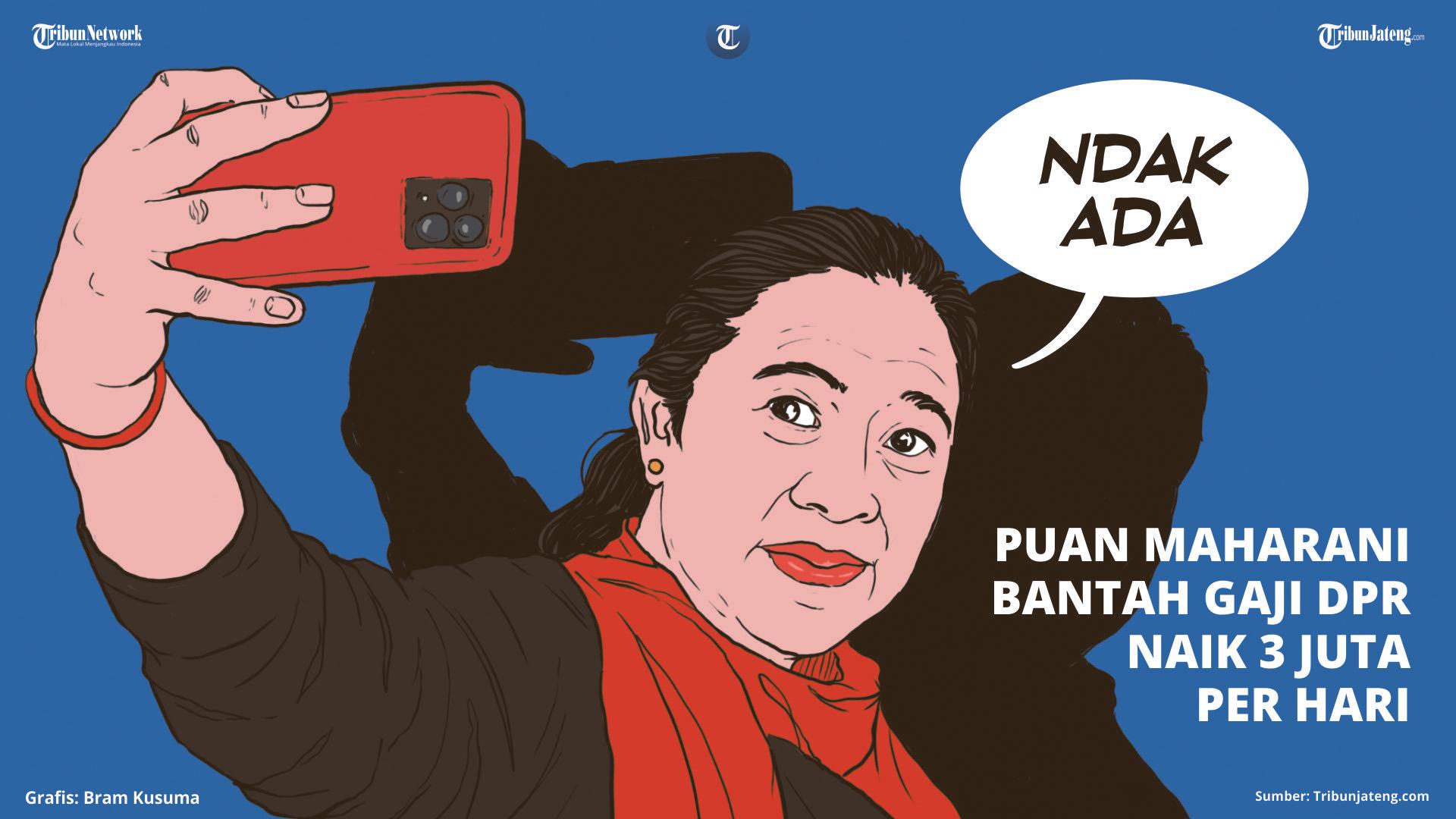 INFOGRAFIS Puan Maharani Bantah Kenaikan Gaji DPR RI - Tribunjateng.com