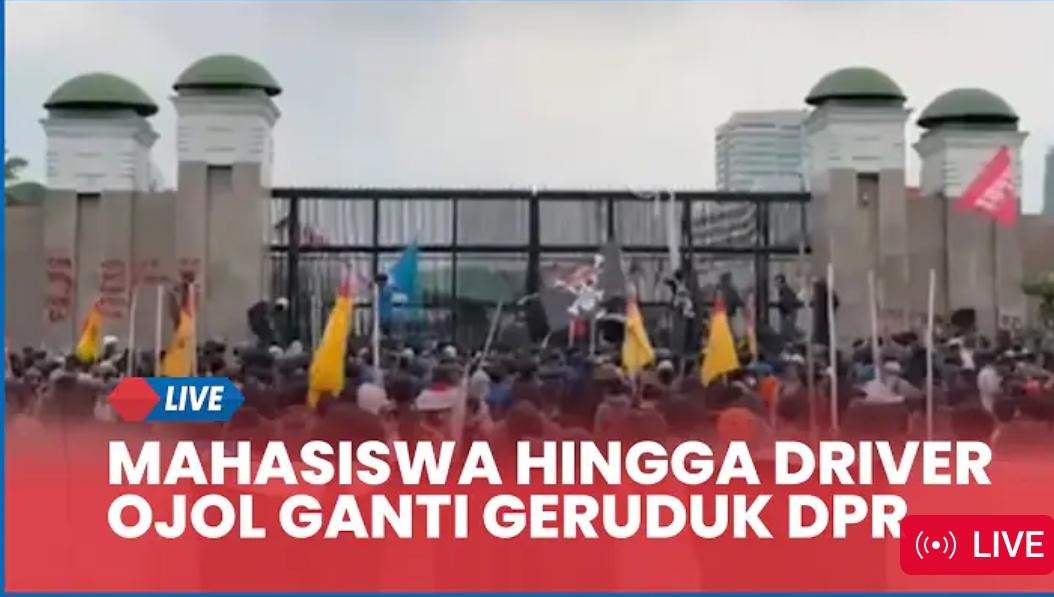 Link Live Streaming Demo DPR Hari Ini, Tol Dalam Kota Lumpuh dan KRL ...