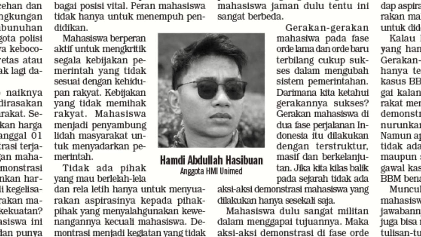 Opini Hamdi Abdullah Hasibuan: Masihkah Gerakan Mahasiswa Kuat ...