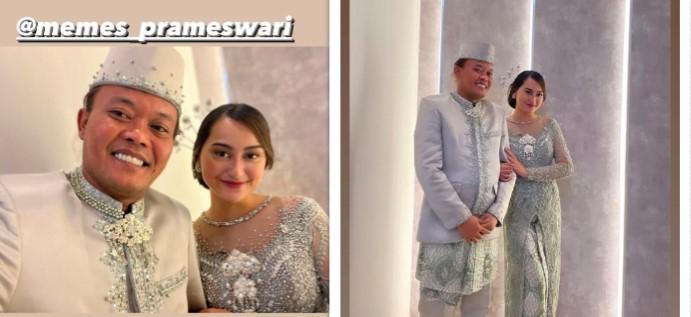 Sule Unggah Foto dengan Memes Prameswari Pakai Beskap dan Kebaya, Resmi ...