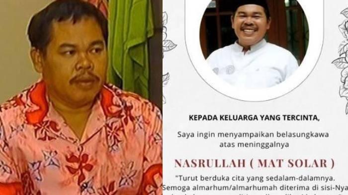 Kumpulan Fakta Mat Solar Meninggal Dunia, Riwayat Penyakit hingga ...