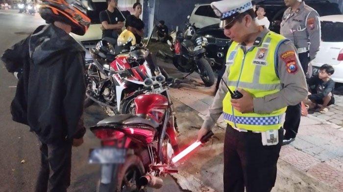 Razia Malam Minggu, Puluhan Sepeda Motor Berknalpot Brong di Banyuwangi Diamankan - Tribunjatim.com