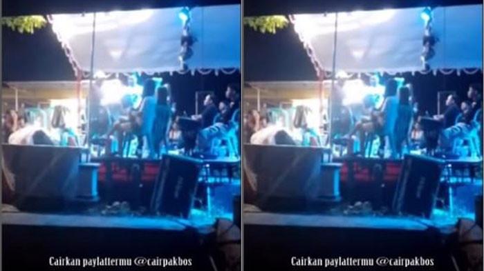 Tolak Dipeluk, Biduan Dangdut Digampar Pria Bertopi saat Nyanyi di Atas Panggung, Pelaku Nantang ...