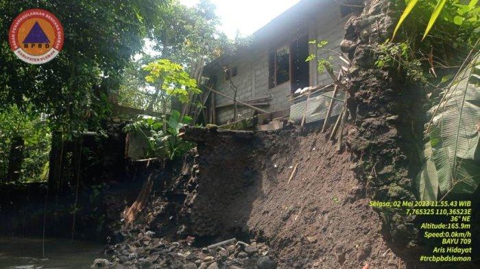 Akibat Hujan Deras, Talut 4 Meter Pinggir Sungai di Mlati Ambrol, Ancam ...