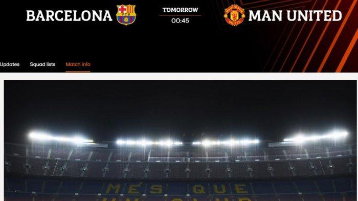 Info Live Streaming FC Barcelona vs Manchester United Malam Ini ...