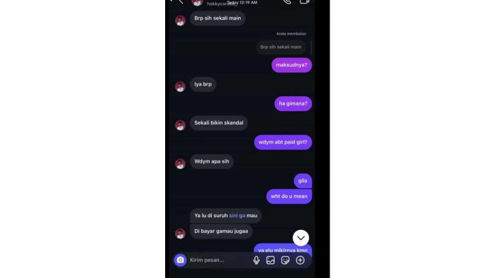 Viral Isi Chat Diduga Hokky Caraka Goda Pegawai Hotel saat Masih Pacaran dengan Jessica ...