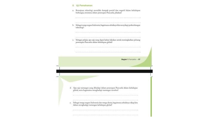 Penjelasan Soal PPKN Kelas 11 Uji Pemahaman Halaman 57 Kurikulum Merdeka - Tribunjogja.com