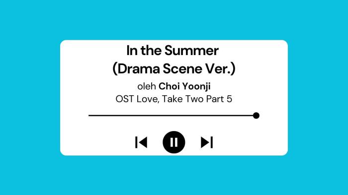 Lirik Lagu In the Summer Drama Scene Ver by Choi Yoonji OST Love Take Two Part 5 - Tribunjogja.com