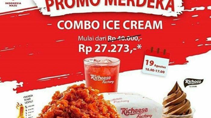 Richeese Factory Hadirkan Promo Merdeka Combo Ice Cream - Tribunjogja.com