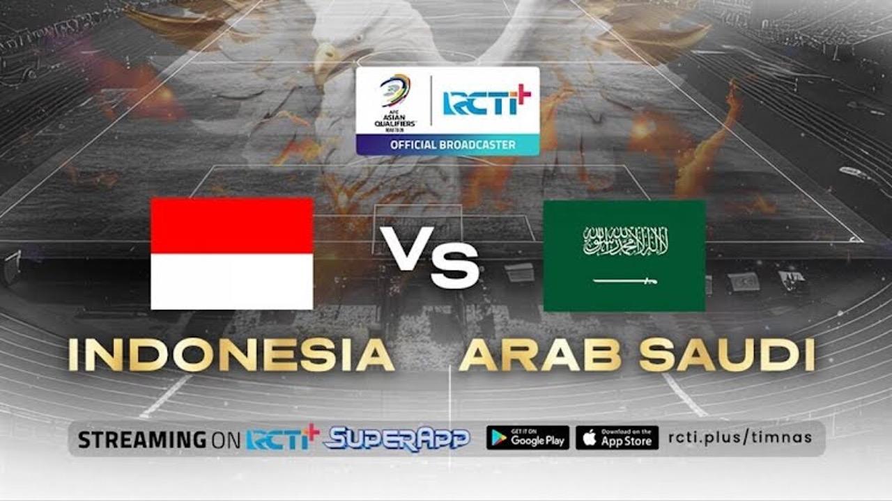 LIVE STREAM RCTI GTV Indonesia vs Arab Saudi Malam Ini Pukul 19. 00 WIB - Tribunjogja.com