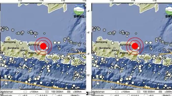Gempa Sumenep Jawa Timur 1 Oktober 2025 Pagi Ini, Cek Pusat Gempa Terkini BMKG Kedalaman 16 Km ...
